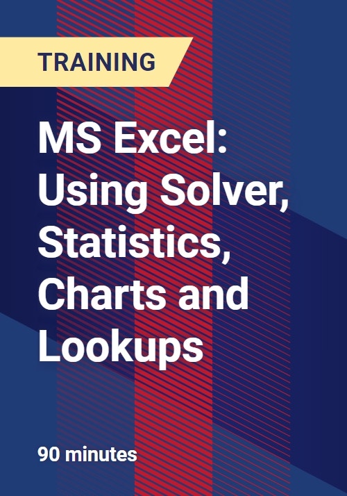 Ms Excel Using Solver Statistics Charts And Lookups