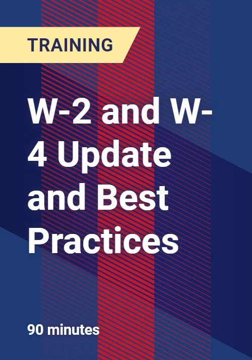 W-2 and W-4 Update and Best Practices - Research and Markets