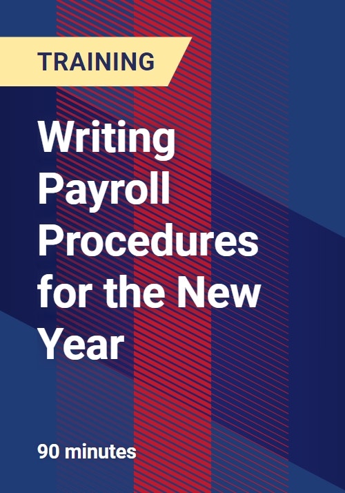 Writing Payroll Procedures for the New Year