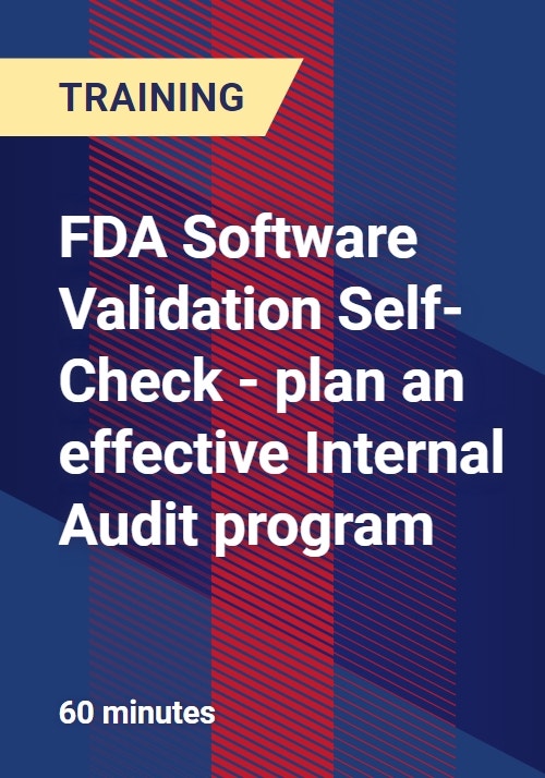 FDA Software Validation Self-Check - plan an effective Internal Audit ...