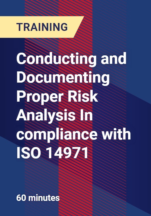 Conducting and Documenting Proper Risk Analysis In compliance with ISO ...