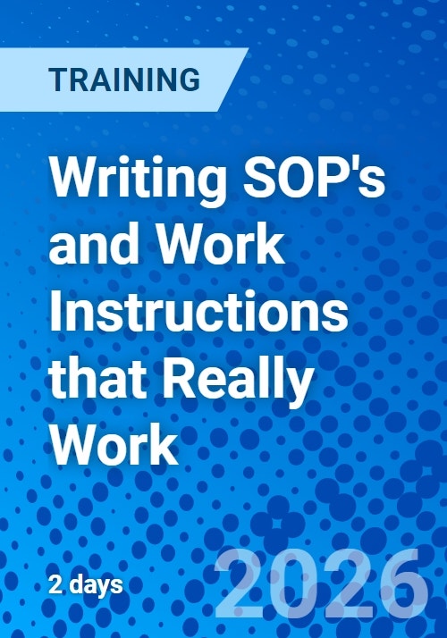 Writing SOP's and Work Instructions that Really Work (ONLINE EVENT ...